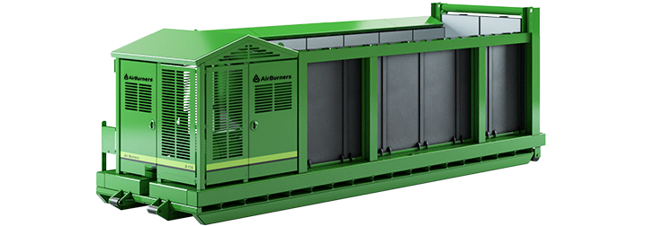 Roll-on / Roll-off Air Curtain FireBox by Air Burners, Inc.