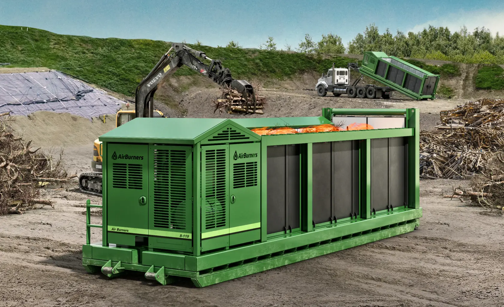 Timber Harvesting Roll-Off FireBox