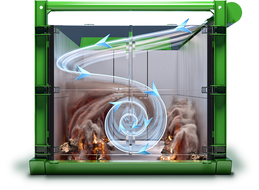 Air Burners Principle of Air Curtain Burning Technology